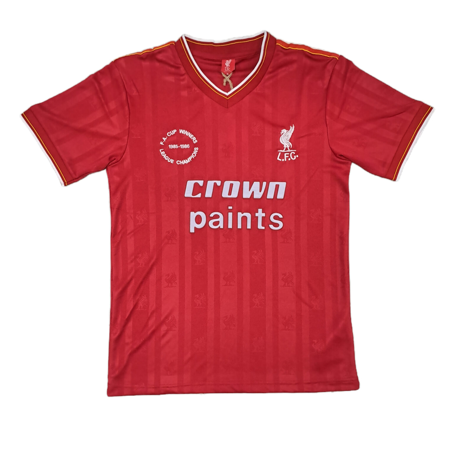 Liverpool F.C 1985/86 F.A Cup Winners Crown Paints Retro Home Jersey ...